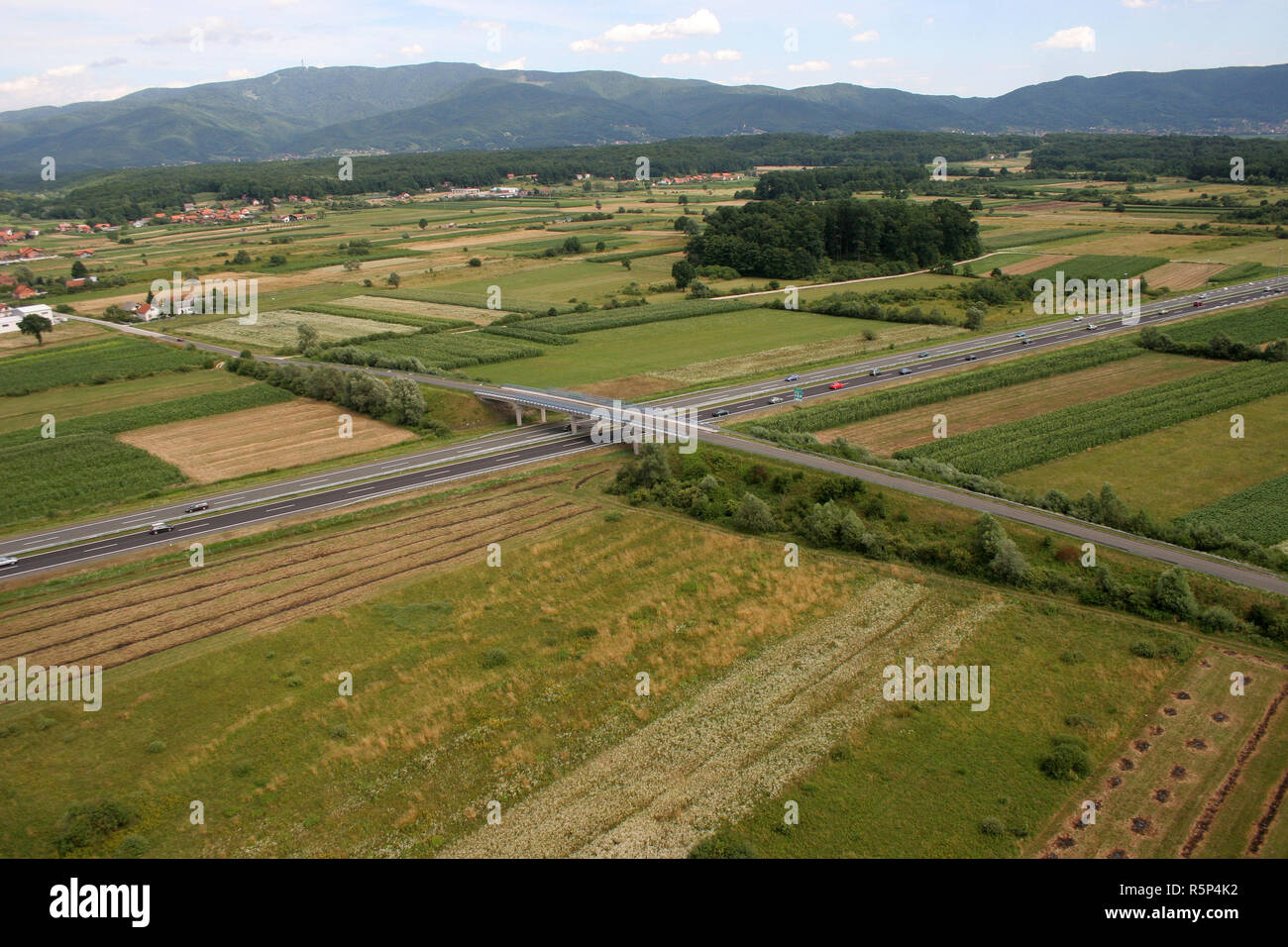 Aerial view a1 motorway construction hi-res stock photography and ...