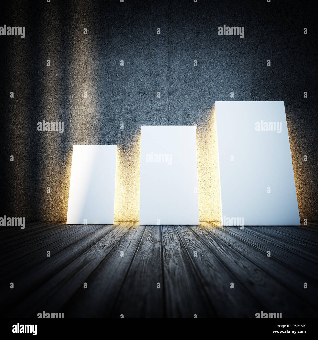 Simple empty room with place for text 3d rendering Stock Photo - Alamy