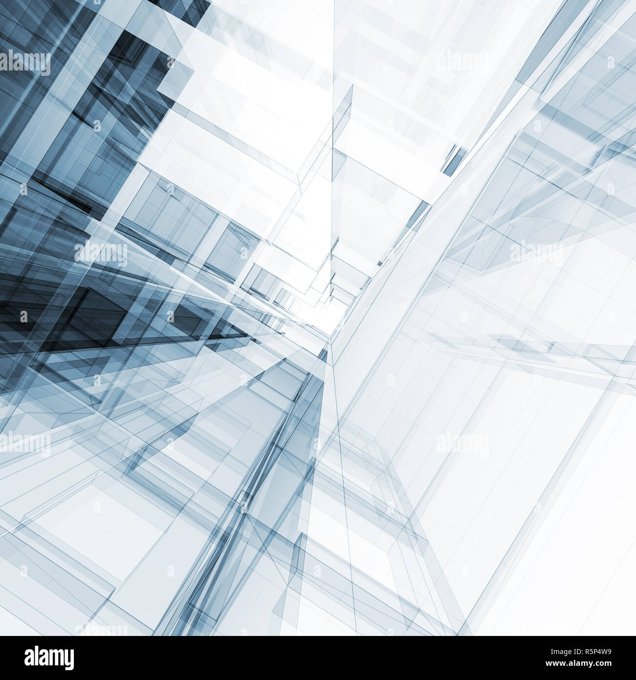 Architecture abstract 3d rendering Stock Photo - Alamy