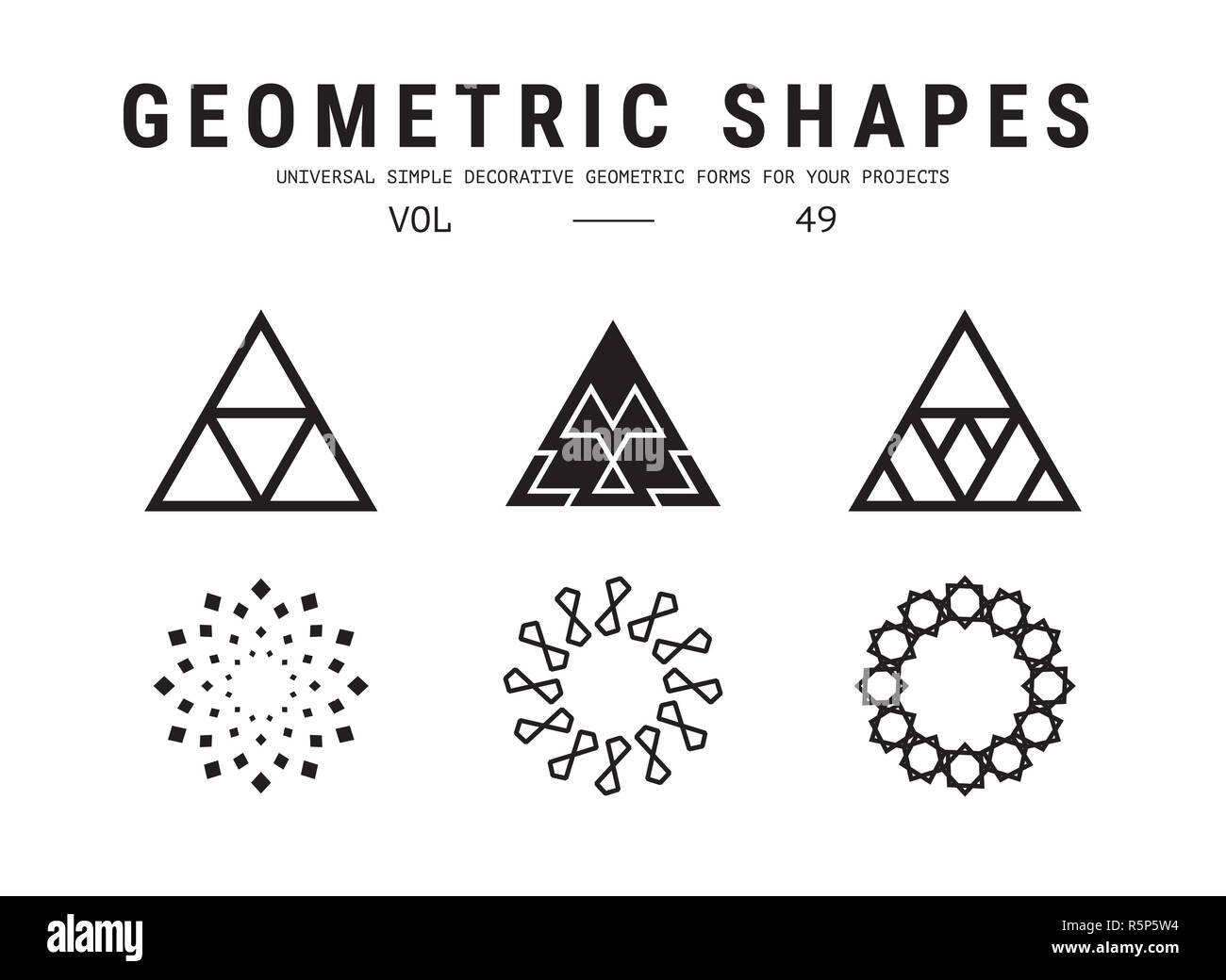 Universal geometric shapes set Stock Photo - Alamy