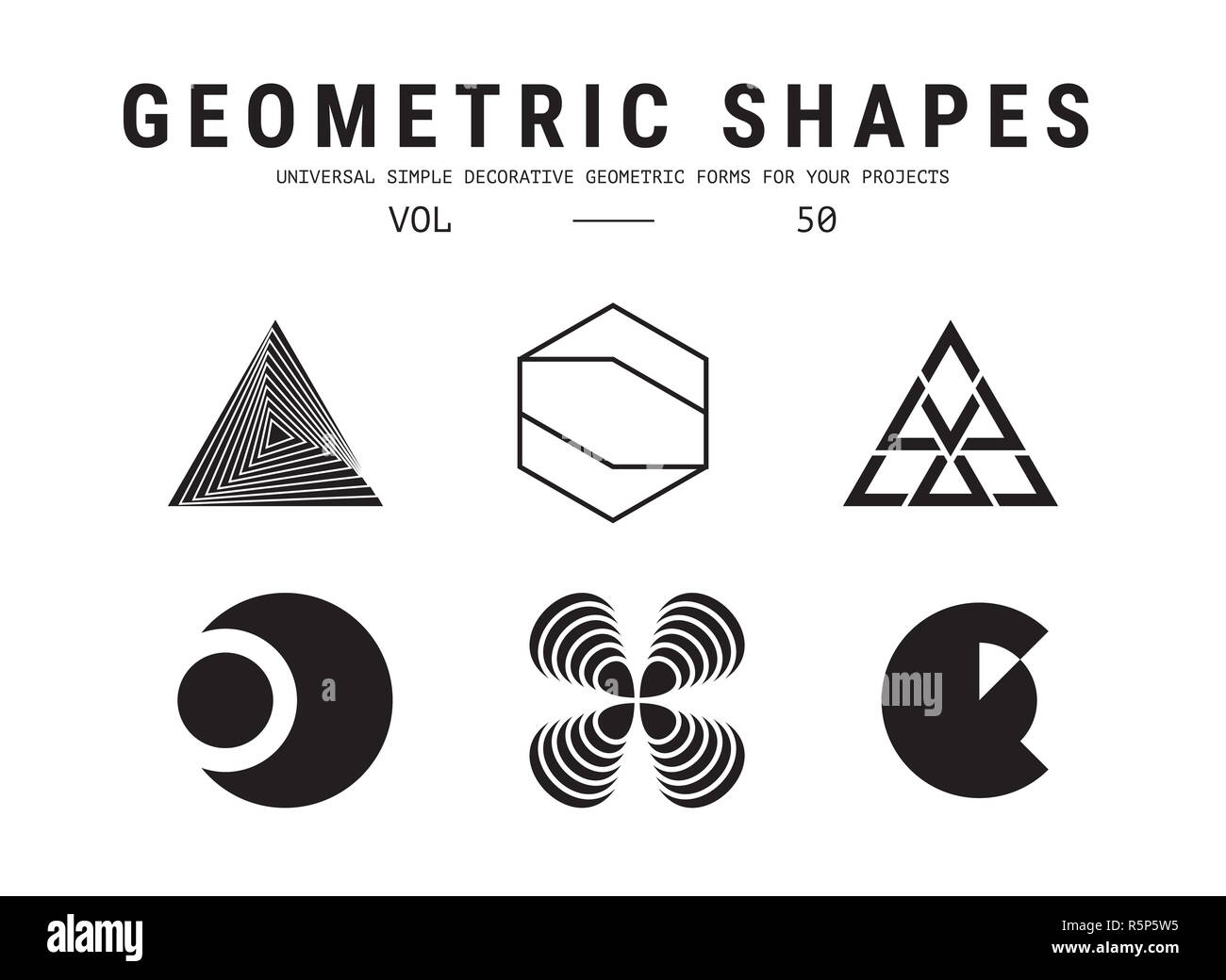 Universal geometric shapes set Stock Photo - Alamy