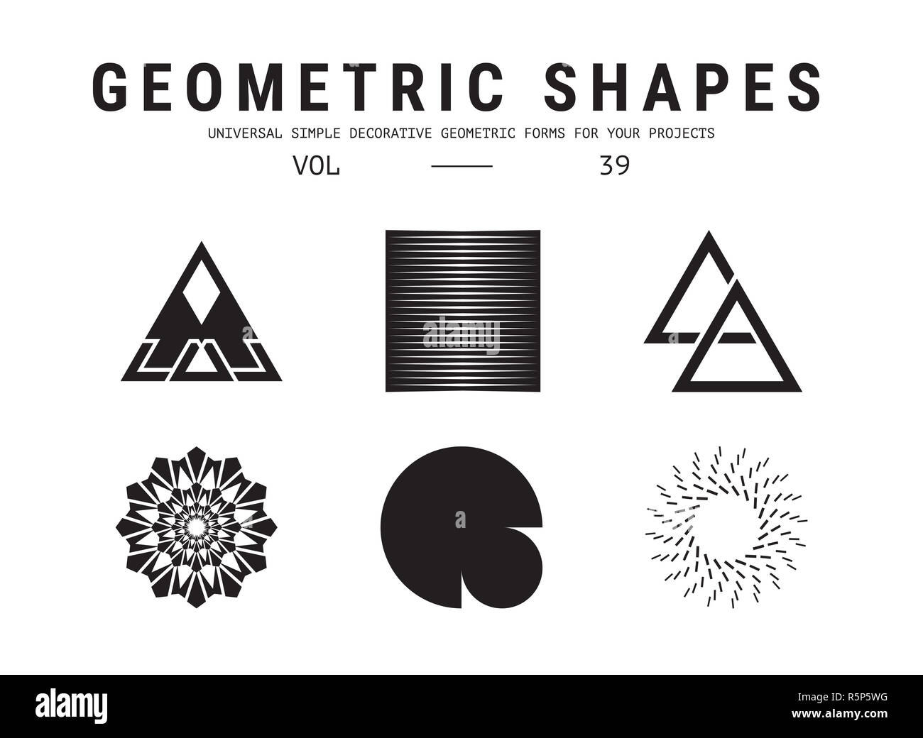 Universal geometric shapes set Stock Photo - Alamy