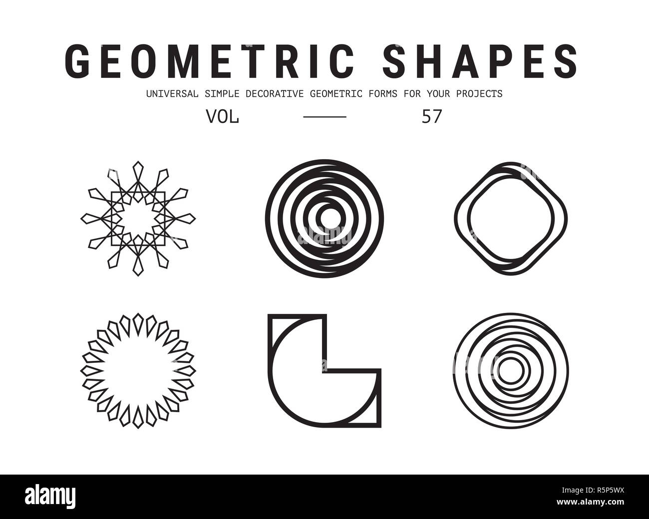Universal geometric shapes set Stock Photo - Alamy