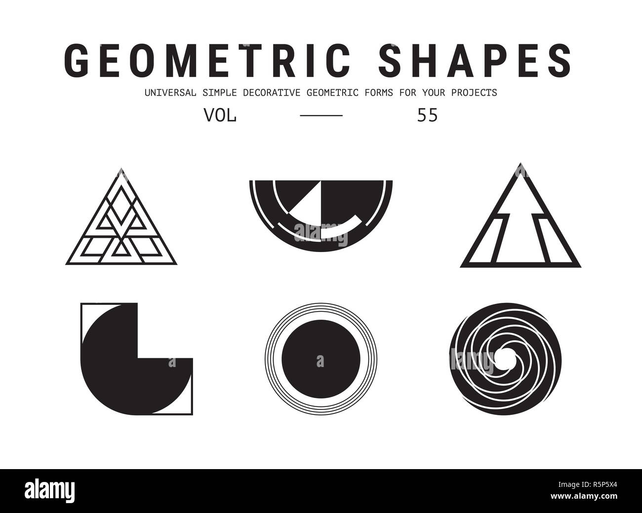 Universal geometric shapes set Stock Photo - Alamy