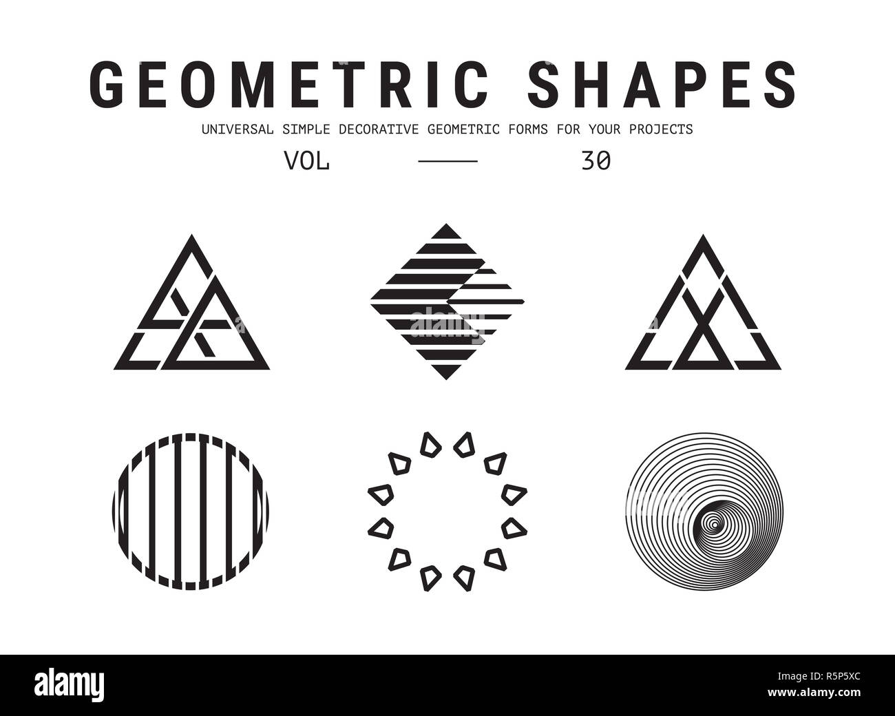 Universal geometric shapes set Stock Photo - Alamy