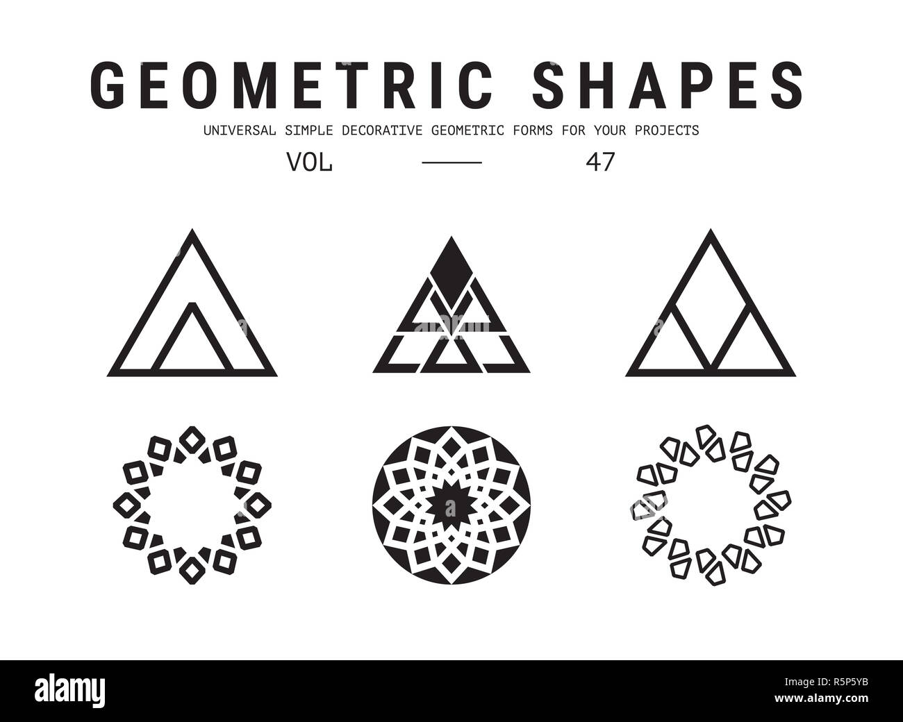Universal geometric shapes set Stock Photo - Alamy