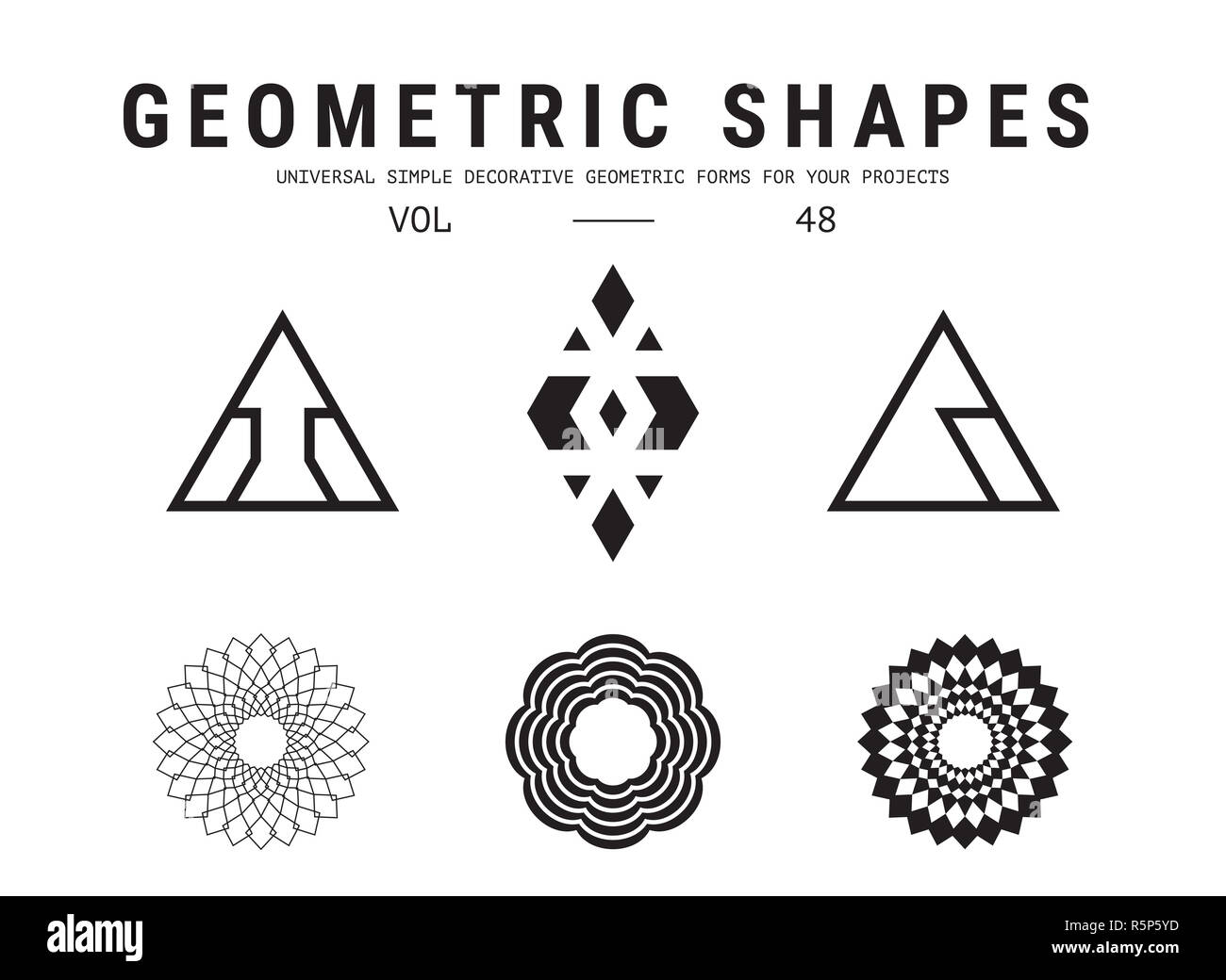 Universal geometric shapes set Stock Photo - Alamy