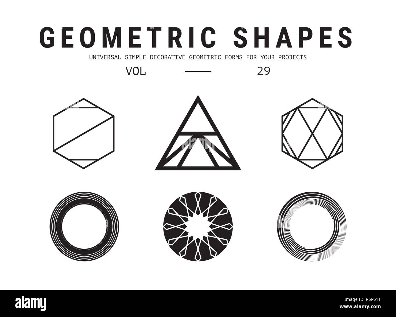 Universal geometric shapes set Stock Photo - Alamy