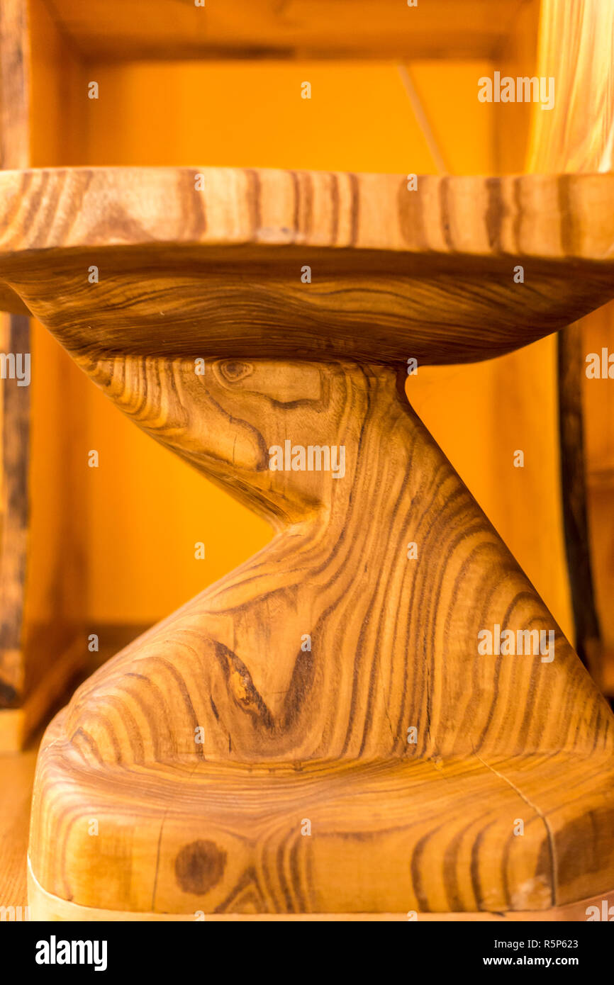 Furniture design made out of burned or scorched wood Stock Photo - Alamy
