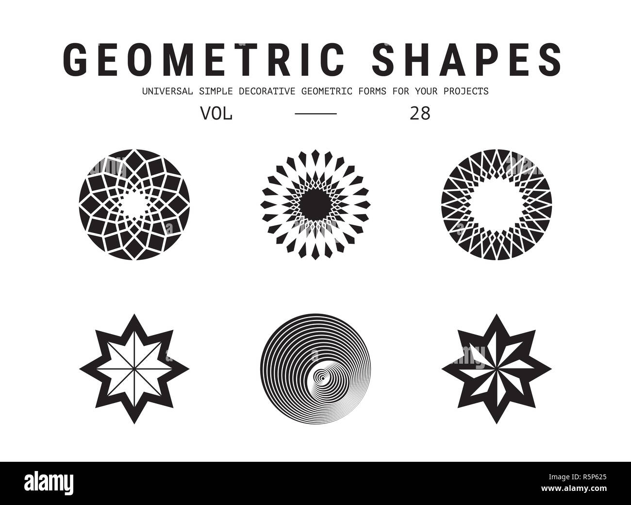 Universal geometric shapes set Stock Photo - Alamy