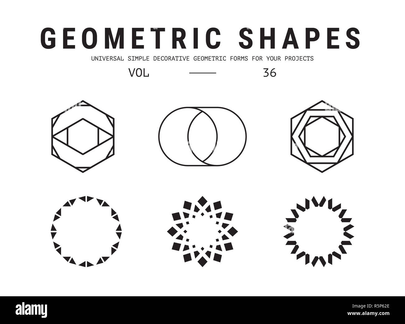 Universal geometric shapes set Stock Photo - Alamy