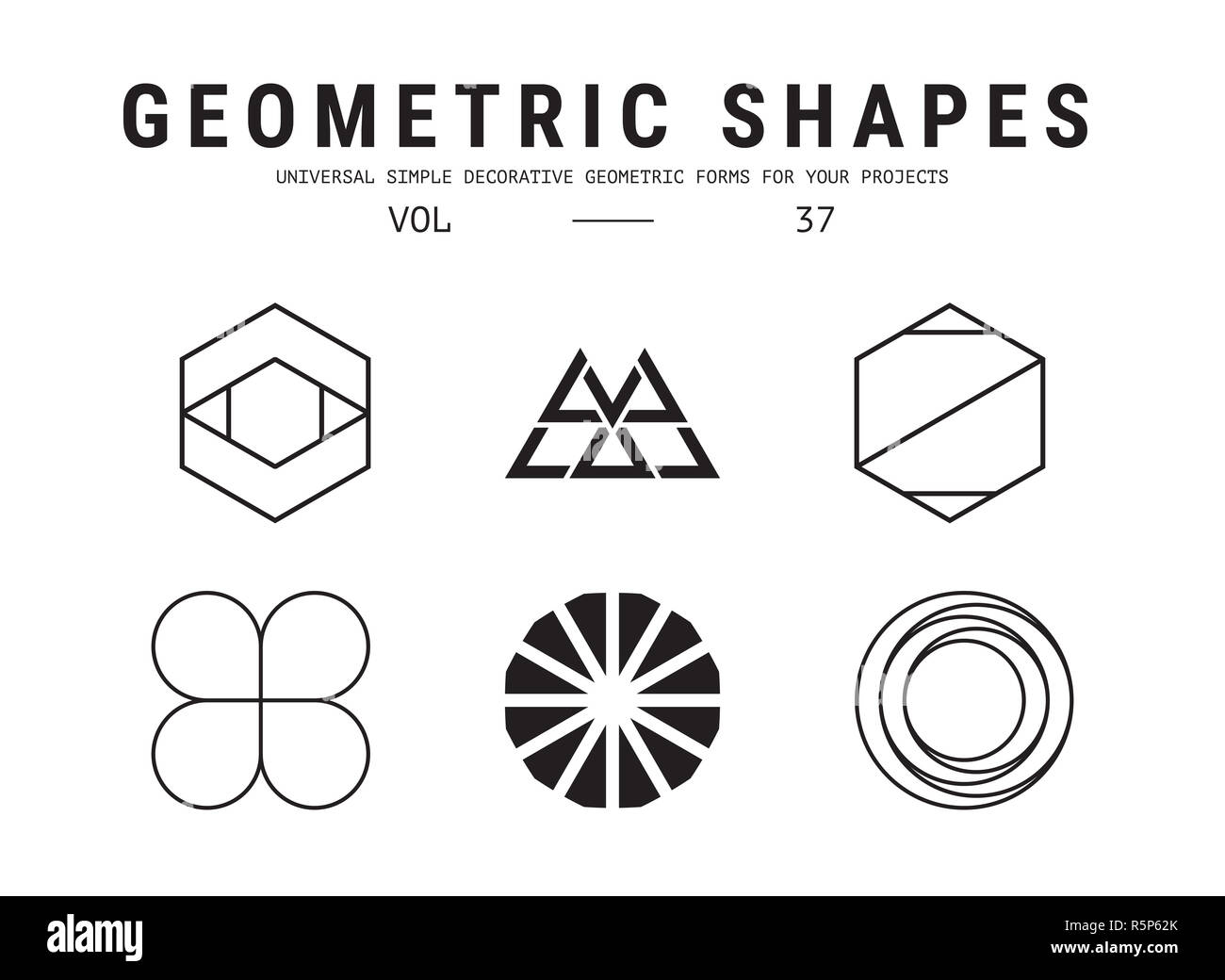 Universal geometric shapes set Stock Photo - Alamy