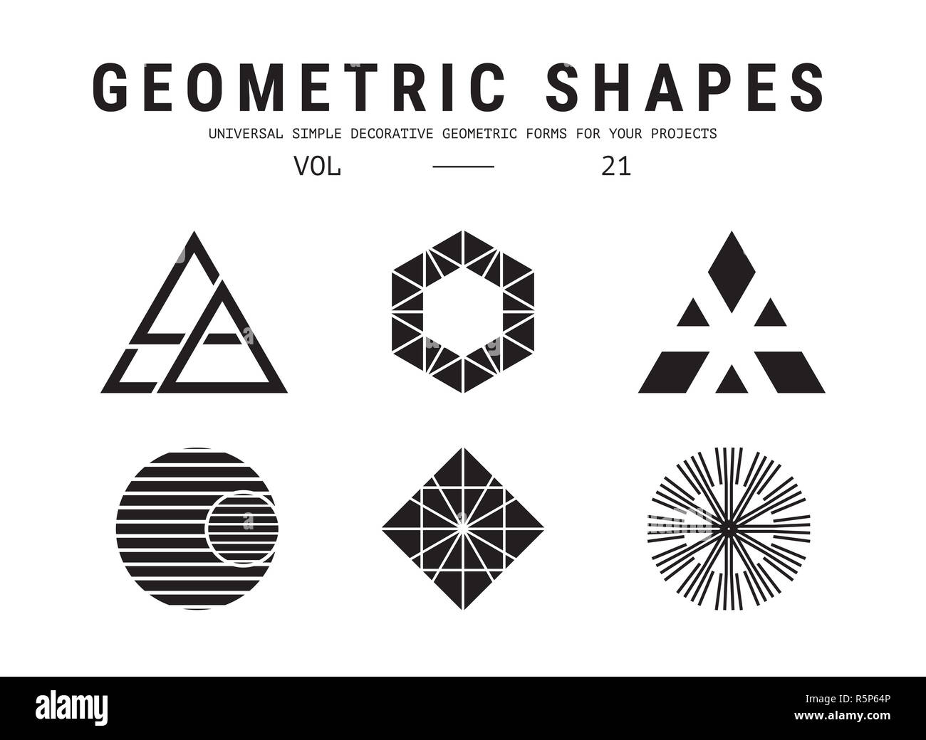 Universal geometric shapes set Stock Photo - Alamy