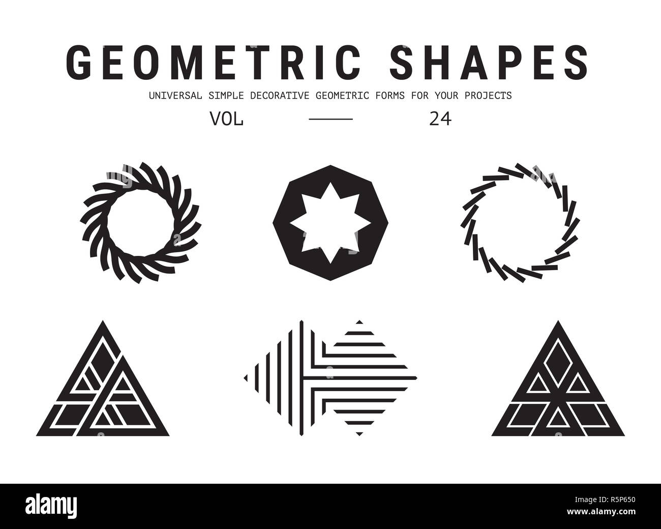 Universal geometric shapes set Stock Photo - Alamy