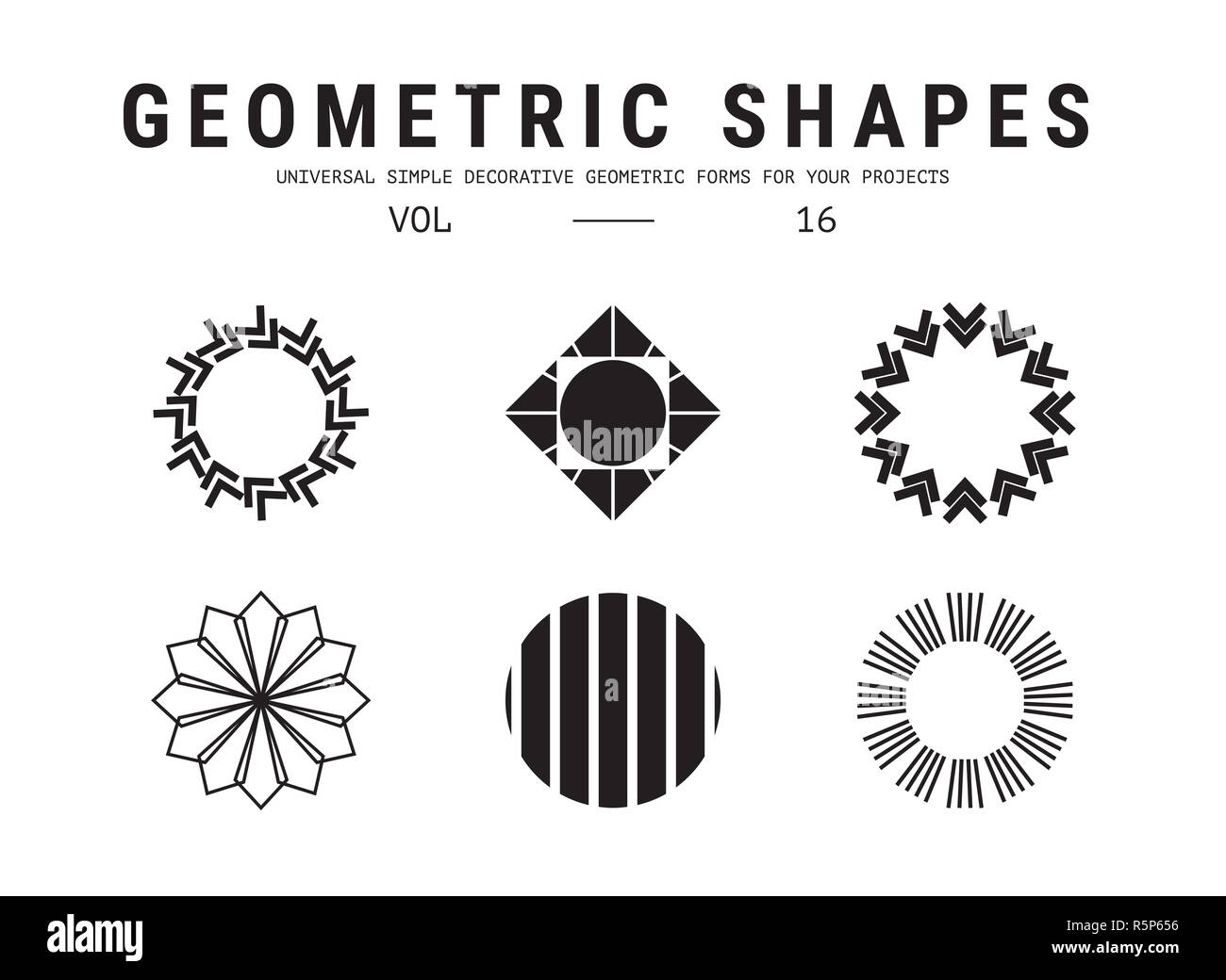 Universal geometric shapes set Stock Photo - Alamy