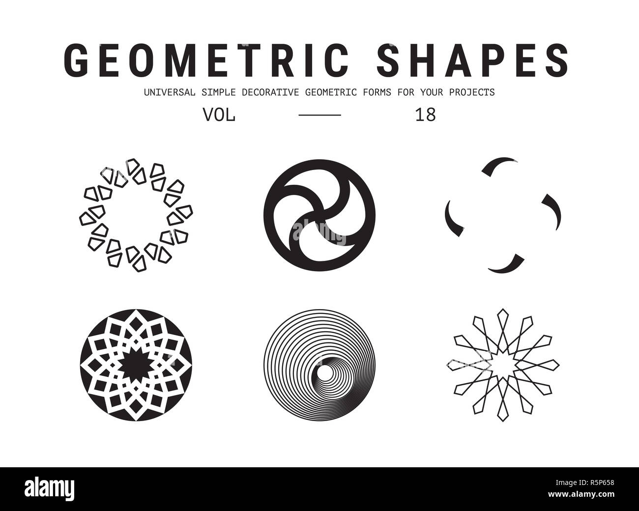 Universal geometric shapes set Stock Photo - Alamy