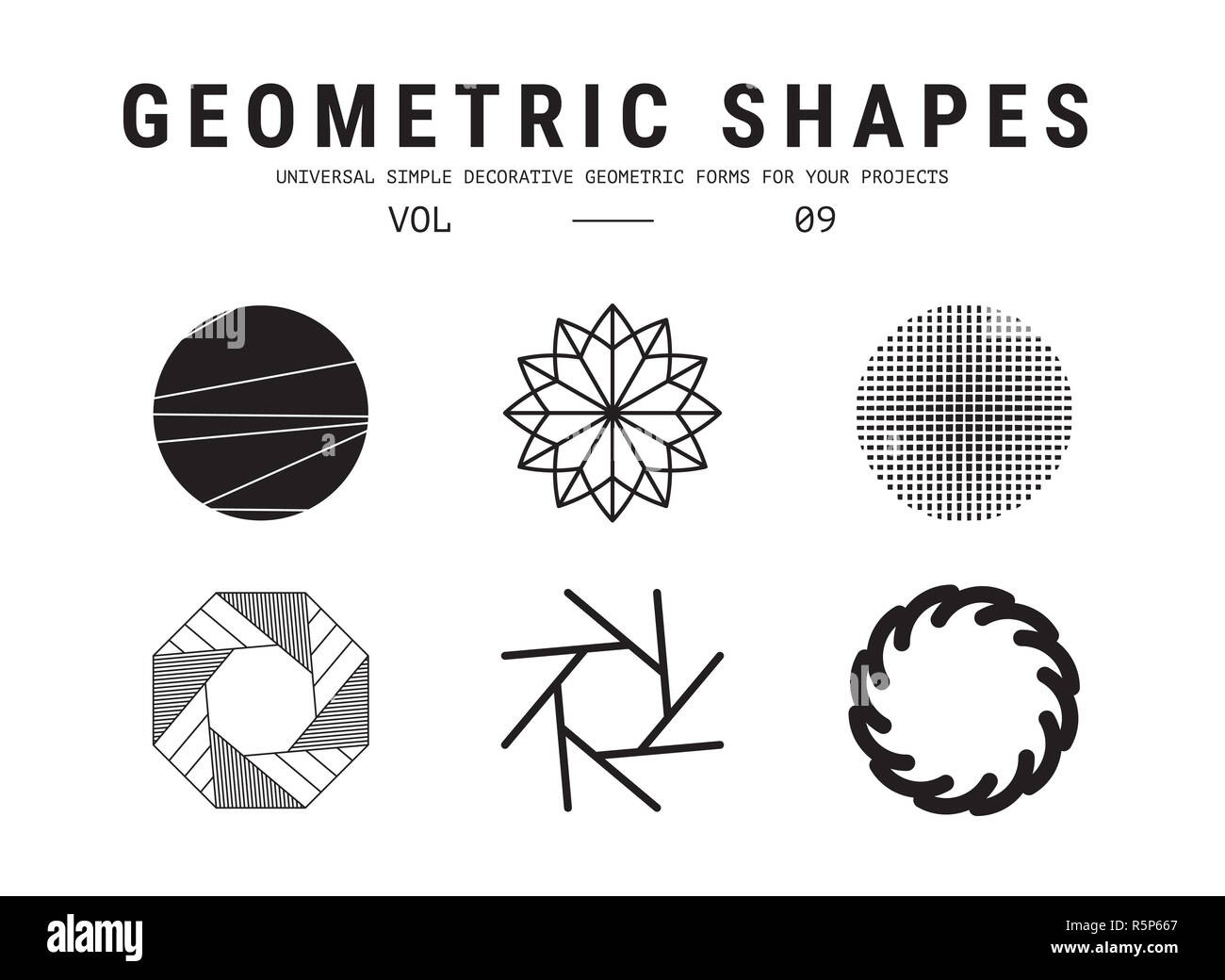 Universal geometric shapes set Stock Photo - Alamy