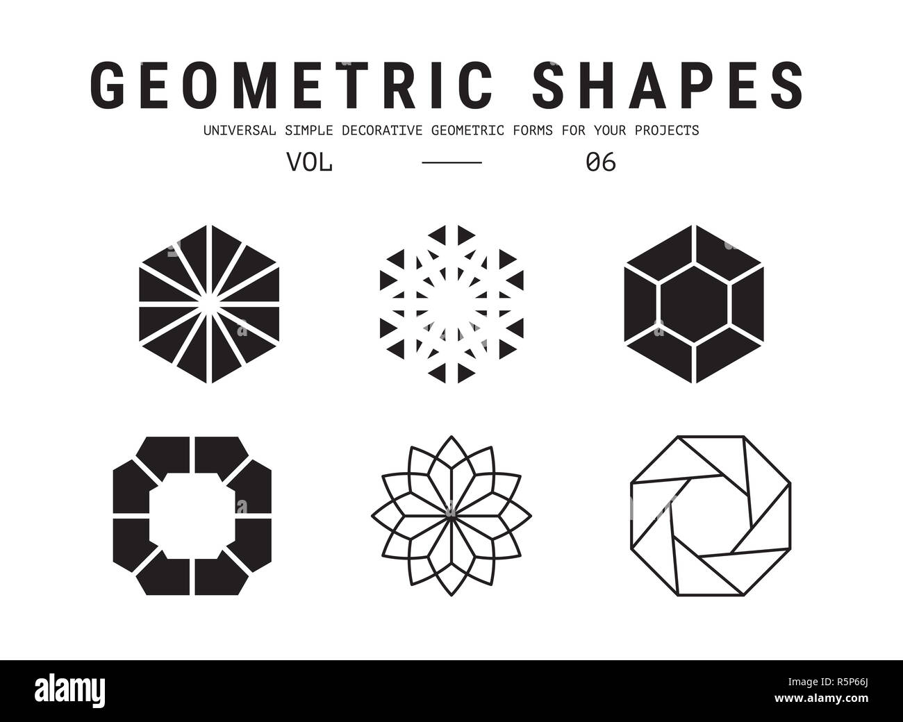 Universal geometric shapes set Stock Photo - Alamy