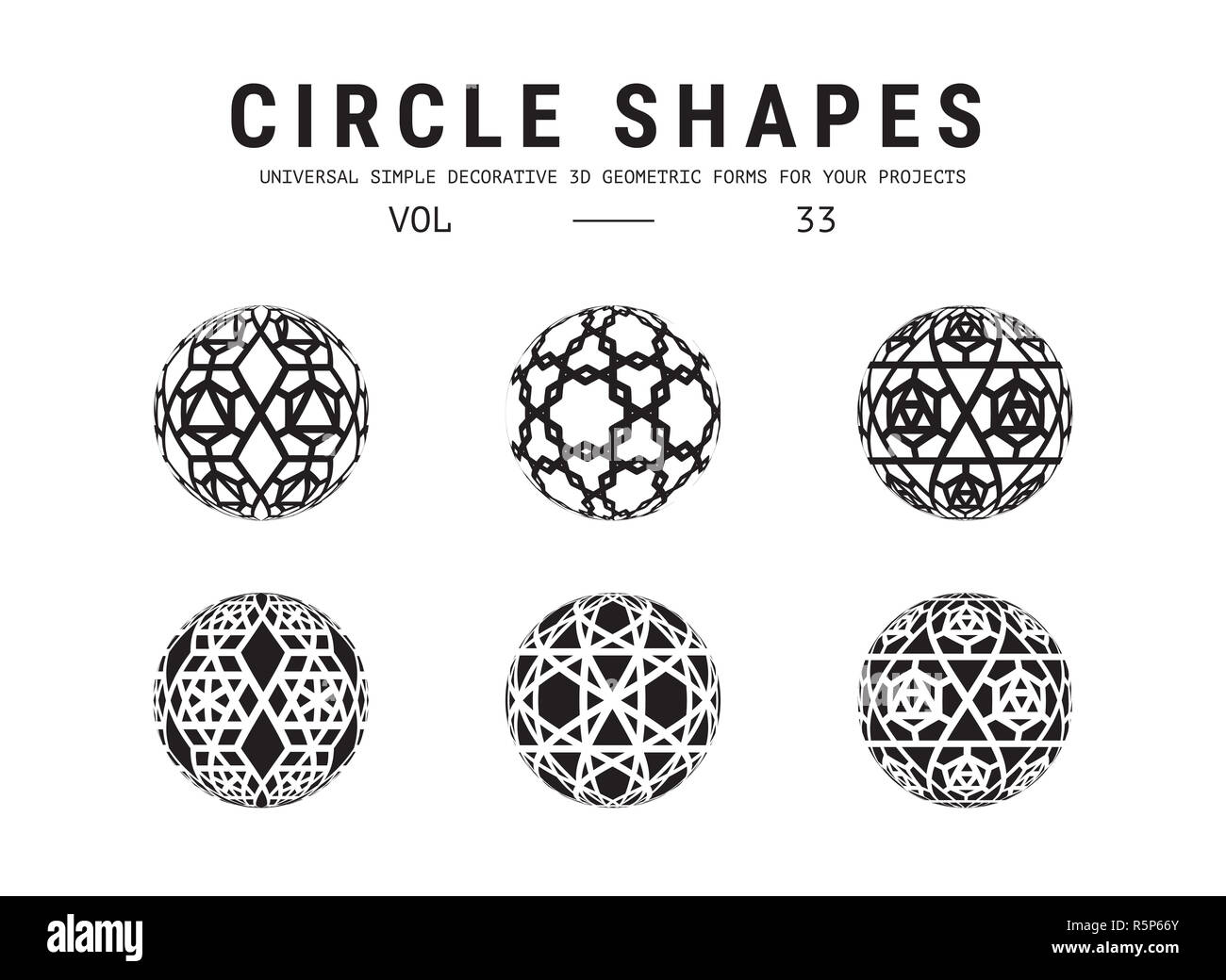 Universal circle shapes set Stock Photo - Alamy