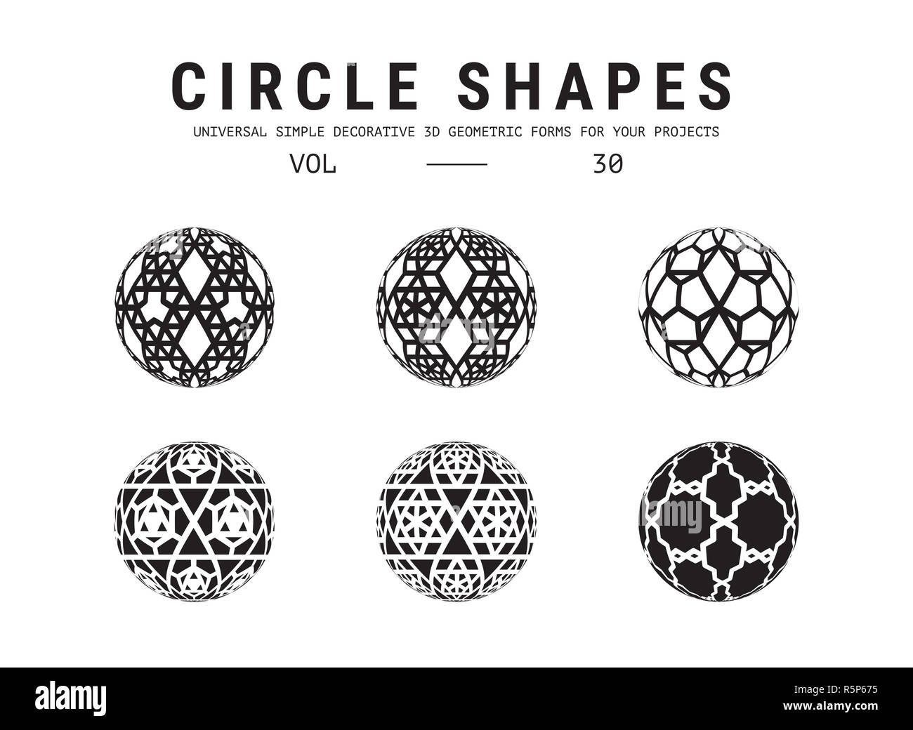 Universal circle shapes set Stock Photo - Alamy