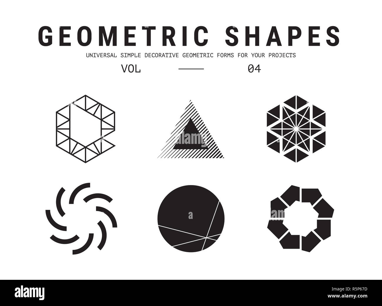Universal geometric shapes set Stock Photo - Alamy