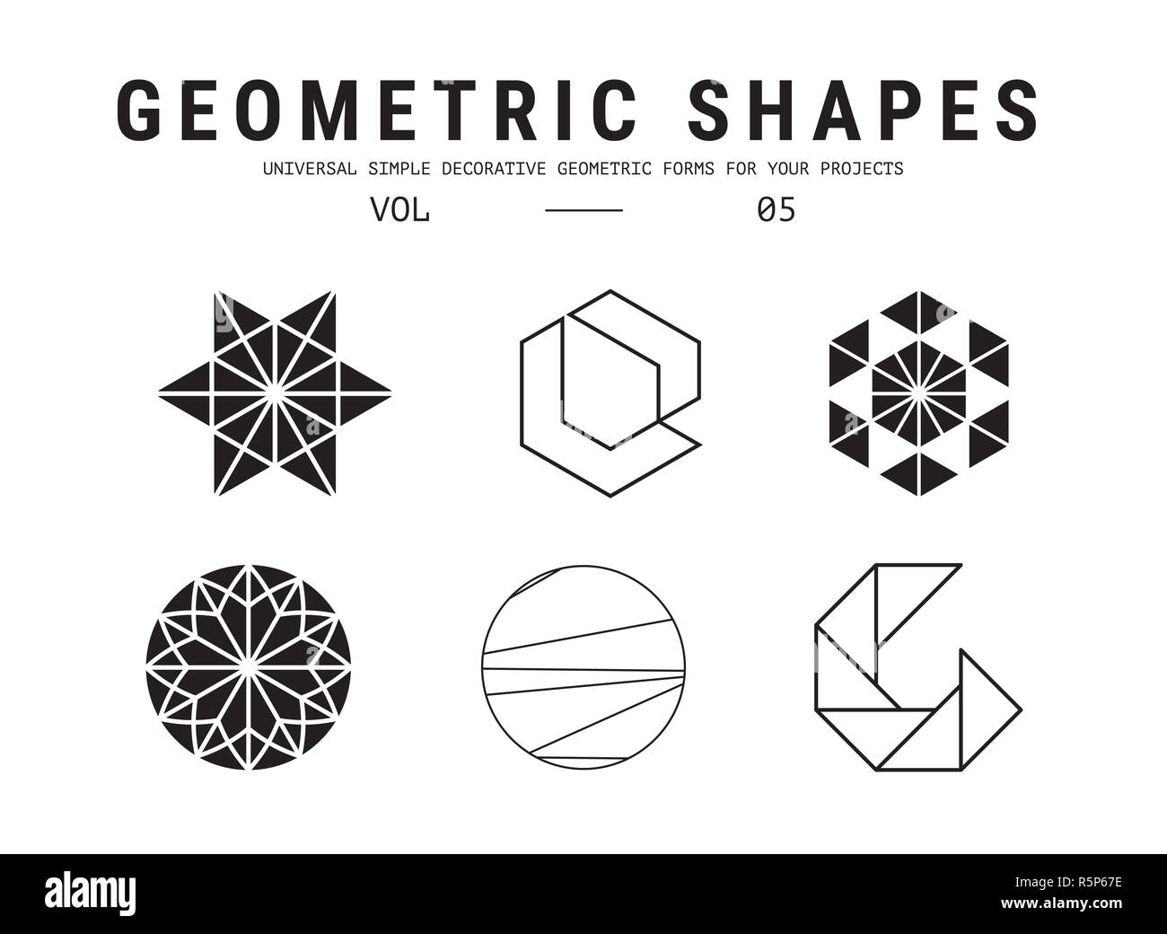Universal geometric shapes set Stock Photo - Alamy