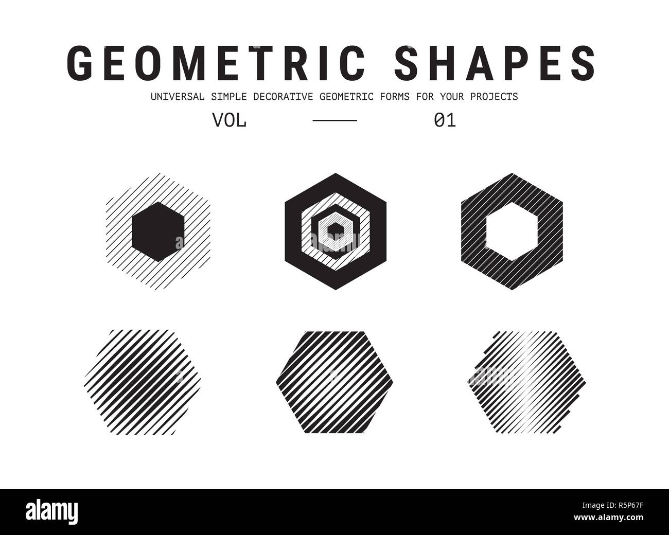 Universal geometric shapes set Stock Photo - Alamy