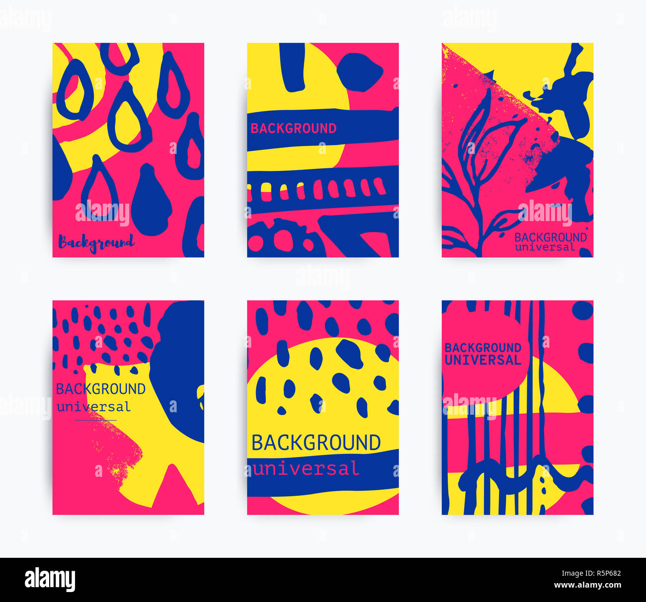 Set of decorative handmade backgrounds Stock Photo - Alamy