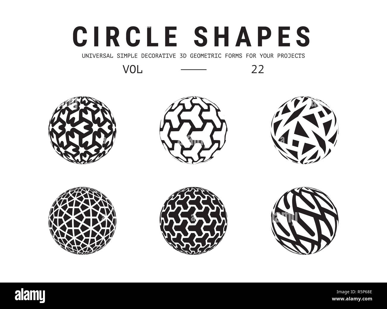 Universal circle shapes set Stock Photo - Alamy