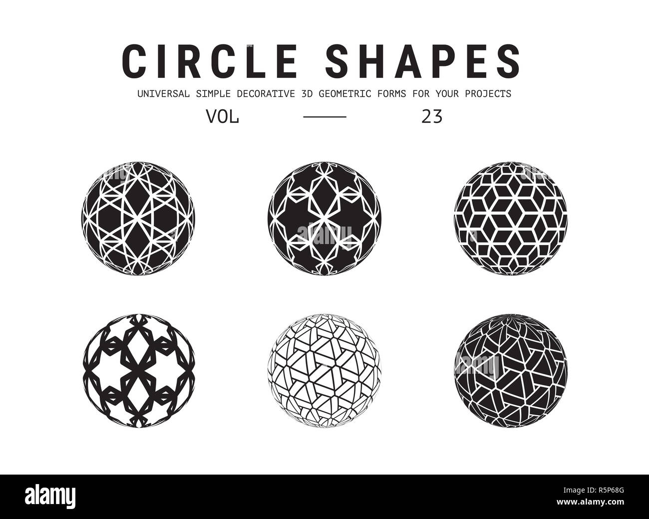 Universal circle shapes set Stock Photo - Alamy