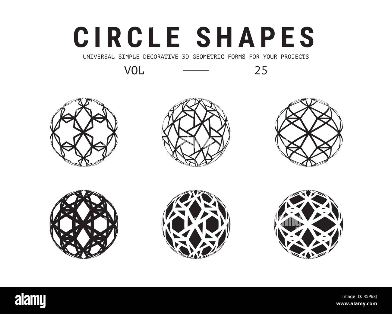Universal circle shapes set Stock Photo - Alamy
