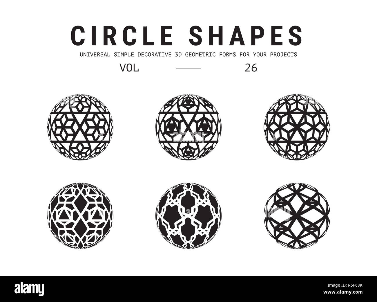 Universal circle shapes set Stock Photo - Alamy