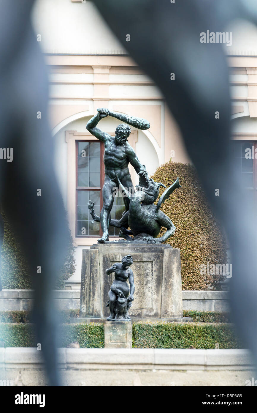 Bronze statues in a garden Stock Photo - Alamy
