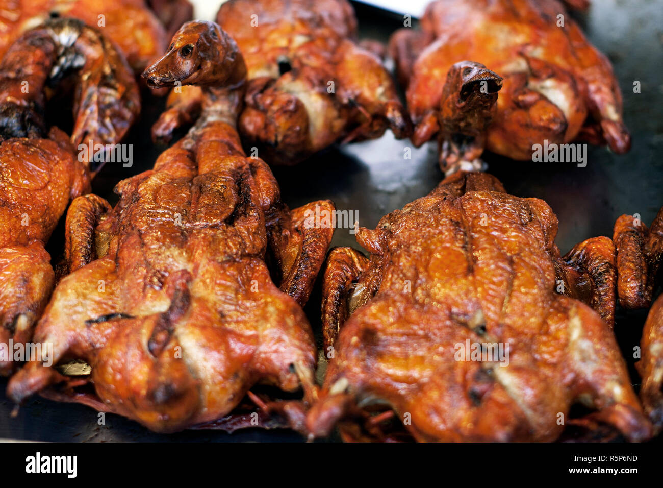 roasted crispy asian duck food Stock Photo - Alamy