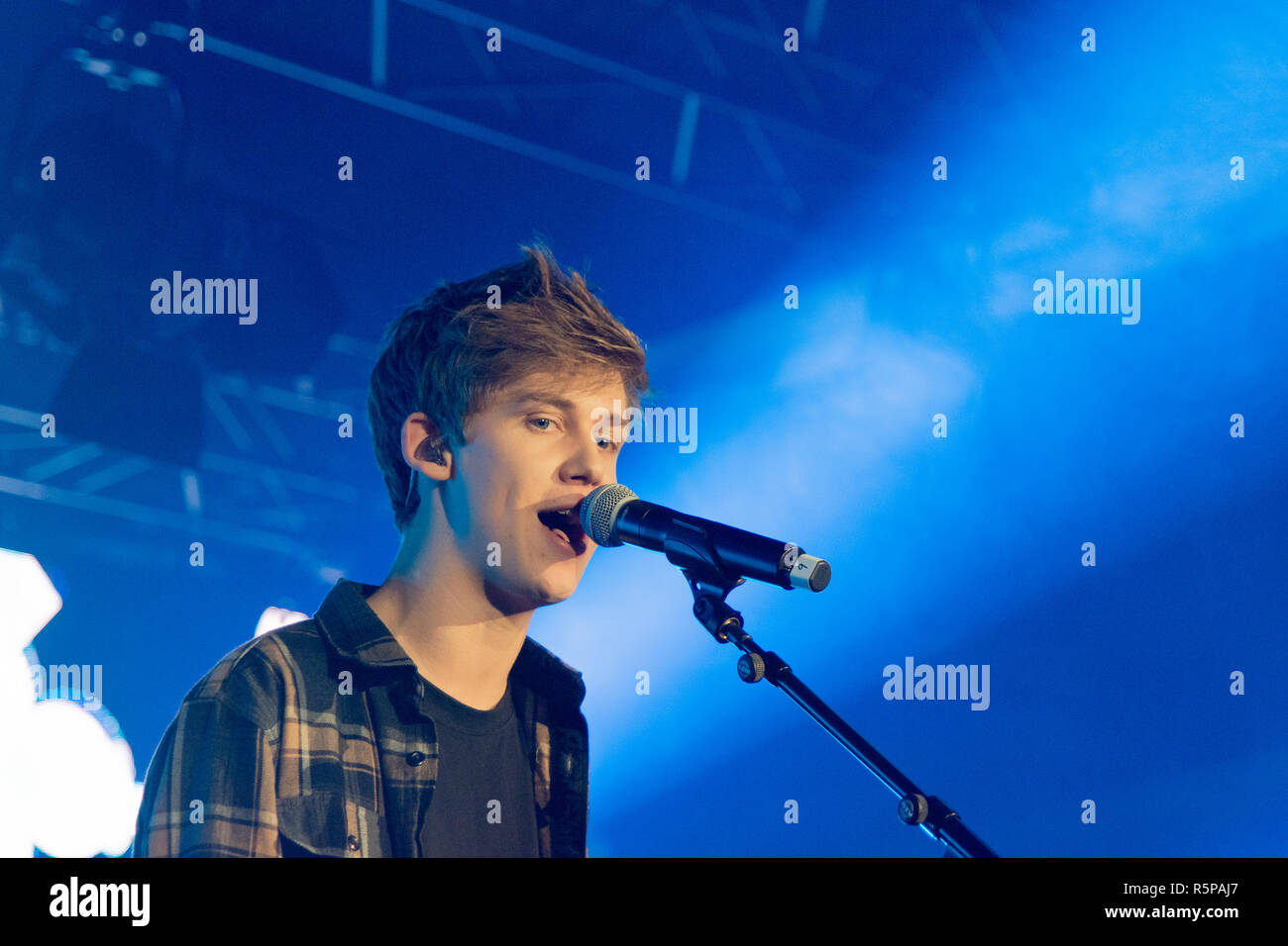 DORTMUND, Germany - December 1st 2018: Jannik Brunke (german singer ...