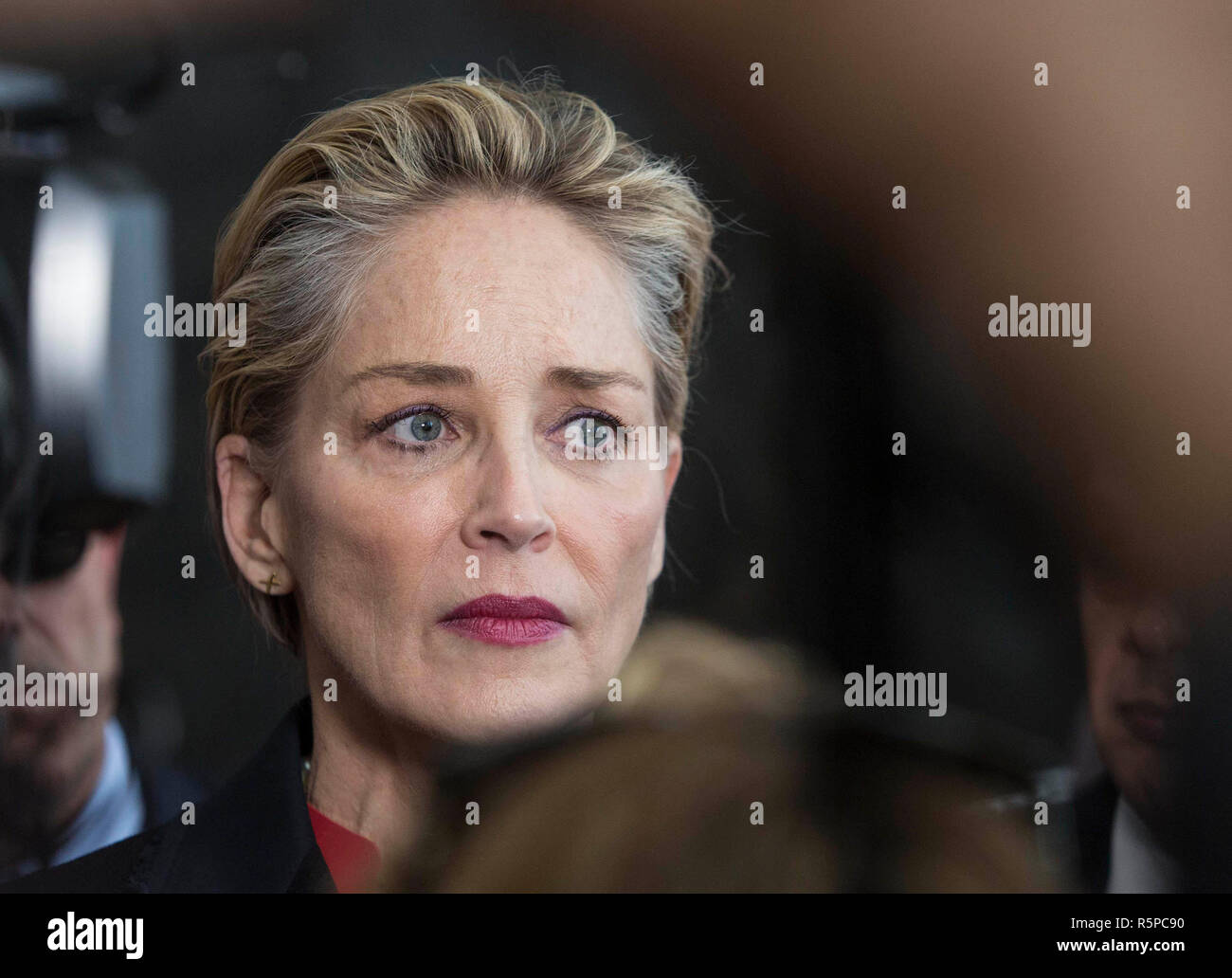 Rome, Italy. 2nd December, 2018. Sharon Stone receives the Gold Medal ...