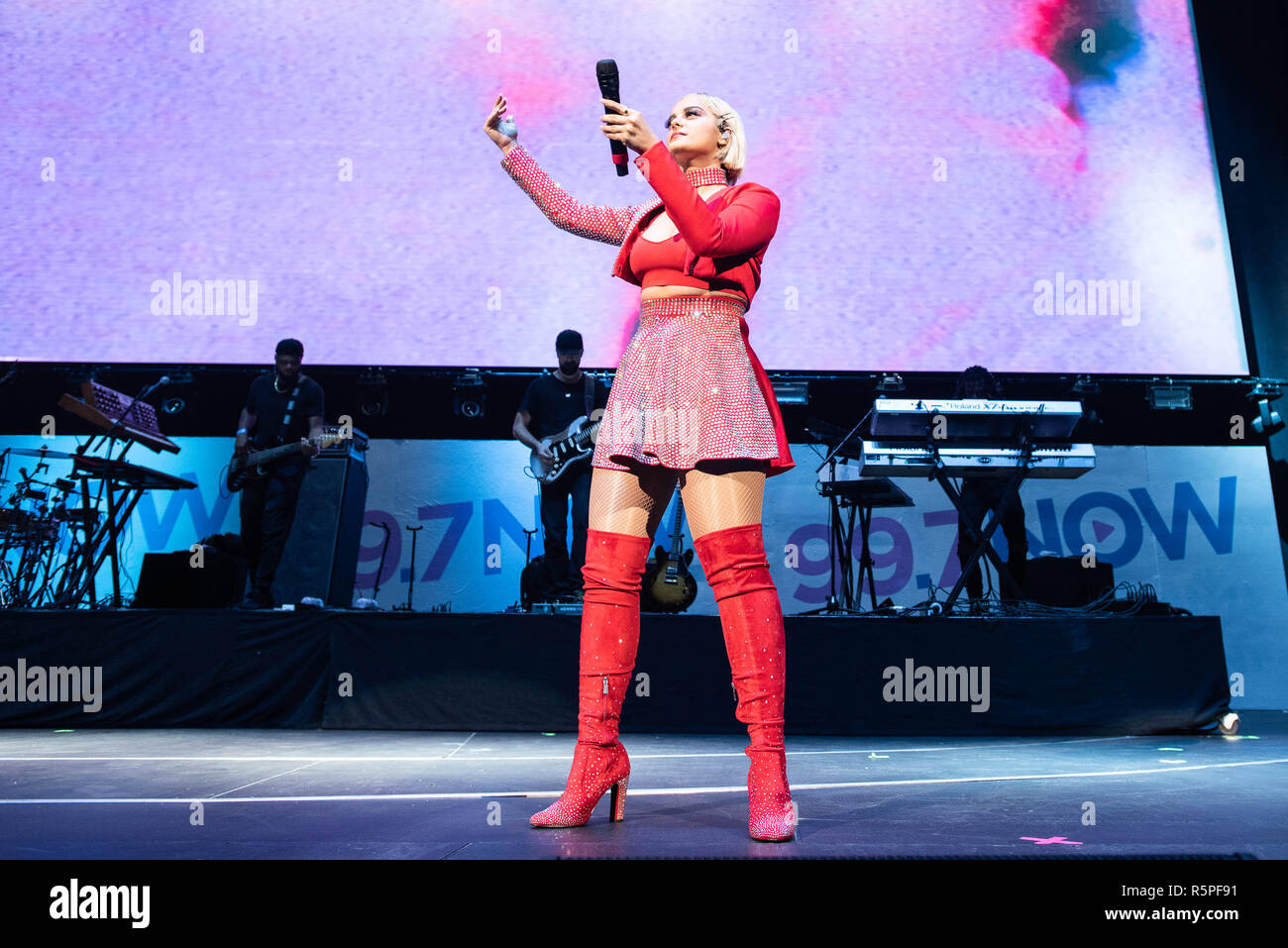 California, USA. 1st Dec 2018. Bebe Rexha performs onstage at The SAP ...