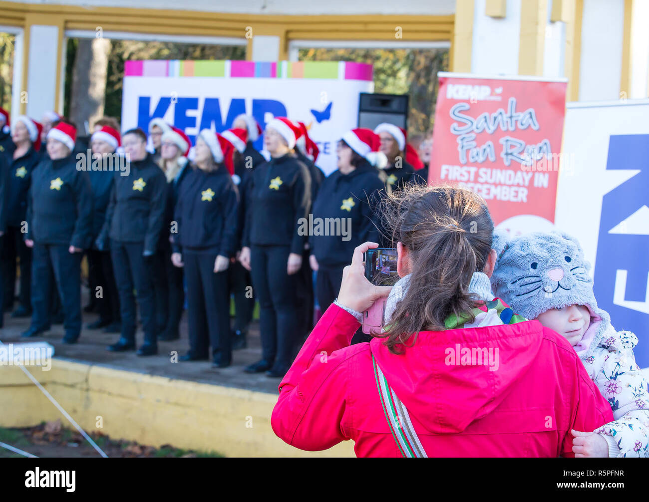 Young lady in santas hi-res stock photography and images - Alamy