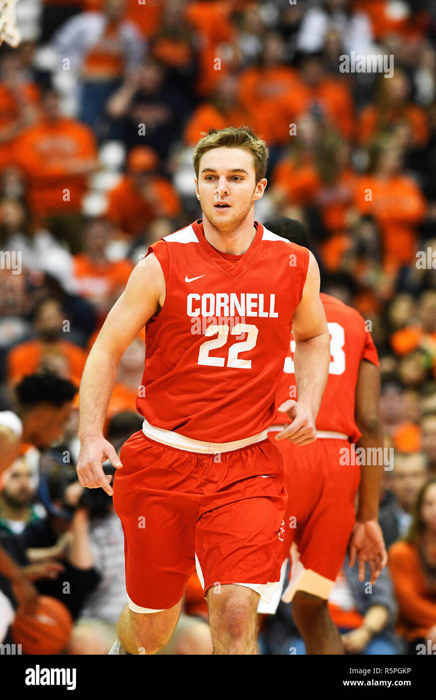Syracuse, NY, USA. 1st Dec, 2018. Cornell forward Josh Warren (22 ...