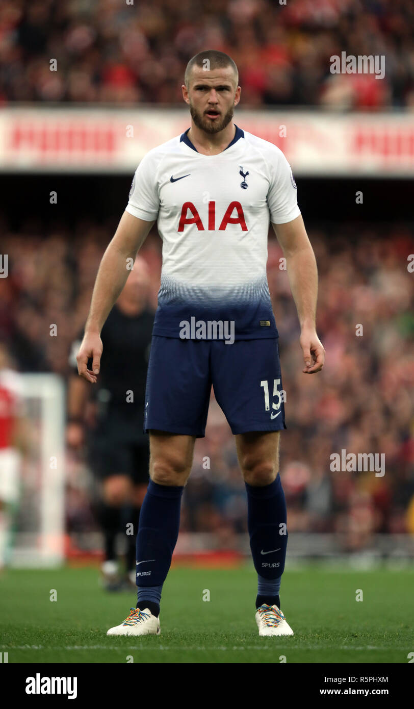 London, UK. 2nd Dec 2018. Eric Dier (TH) at the Arsenal v Tottenham ...