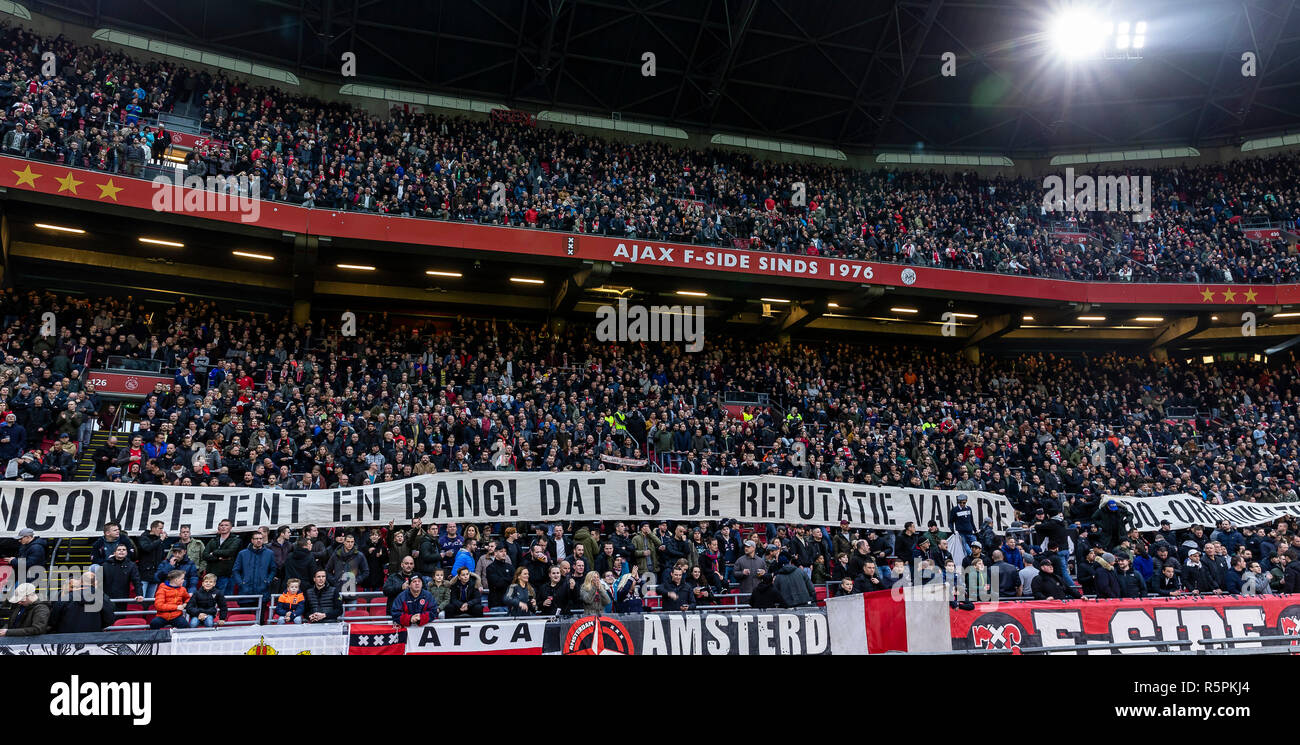 AMSTERDAM, Netherlands, 02-12-2018, football, Johan Cruijff ArenA ...