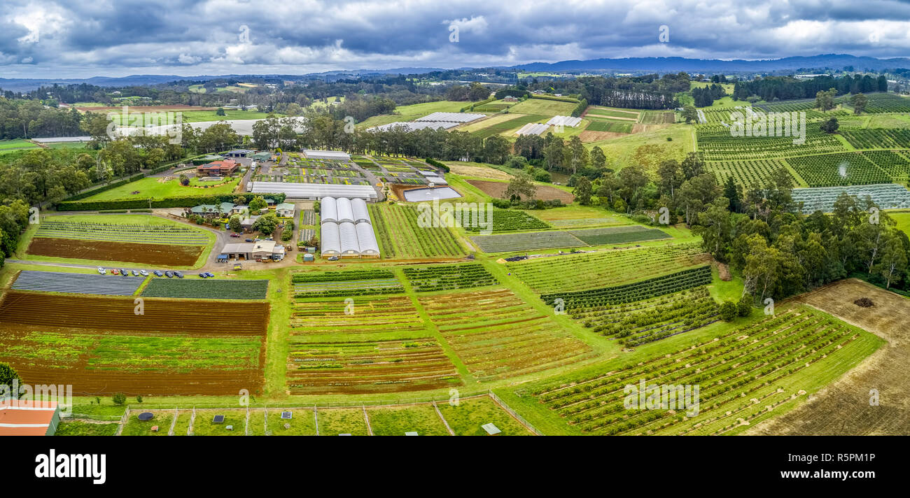 Aerial view countryside fields hi-res stock photography and images - Alamy