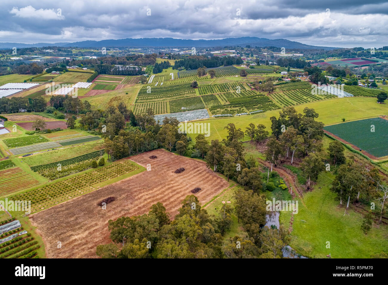 Aerial view pastoral landscape hi-res stock photography and images - Alamy