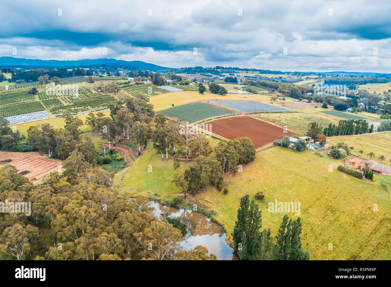 Aerial landscape of countryside Stock Photo - Alamy