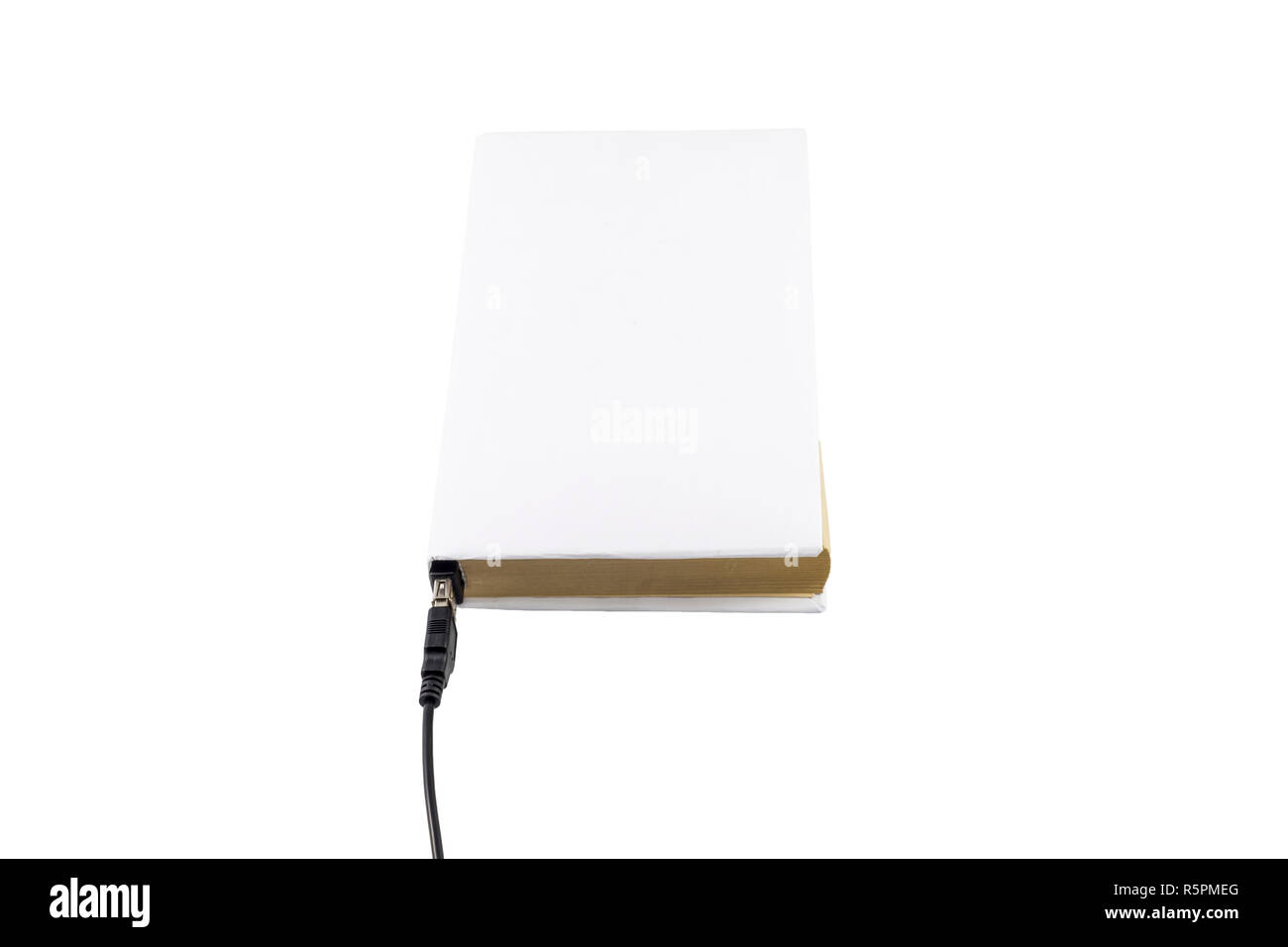 Book with blank cover connected to an USB cable Stock Photo - Alamy