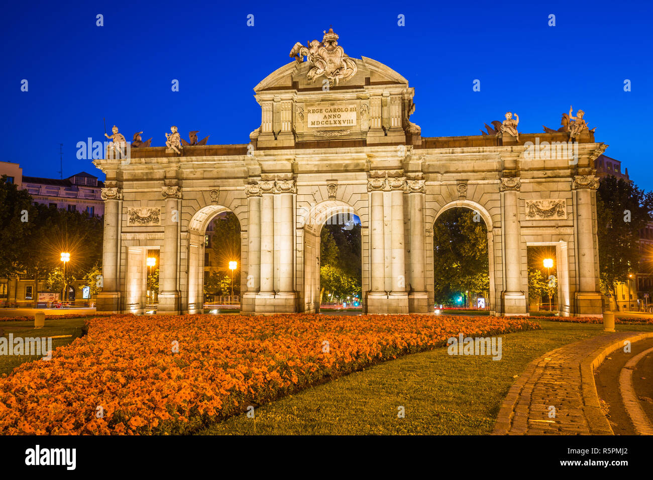 the alcala door (puerta de alcala) is on the ancient city of madrid ...