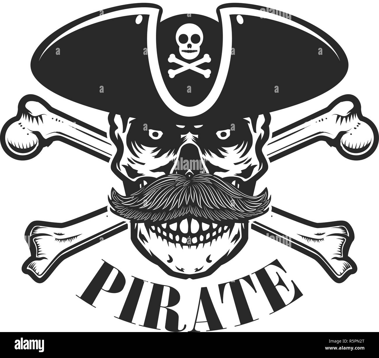 Pirate Skull And Crossbones Vector