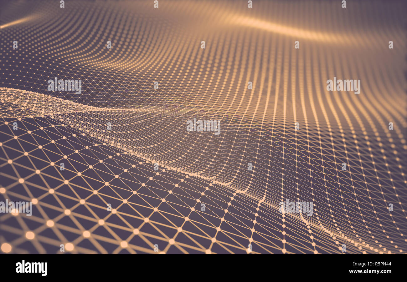 Abstract polygonal space low poly dark background, 3d rendering Stock ...