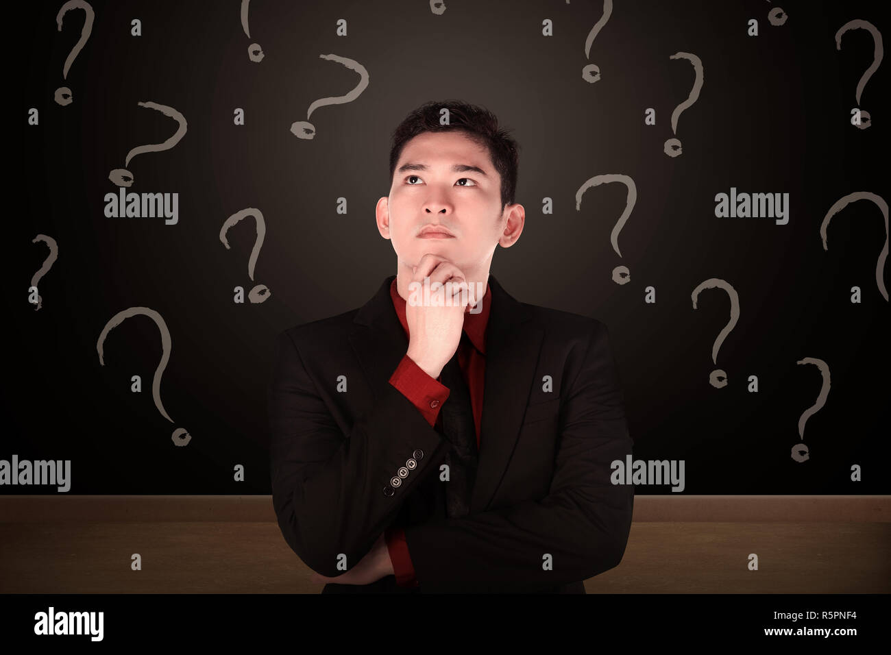 Business Man Think Stock Photo - Alamy
