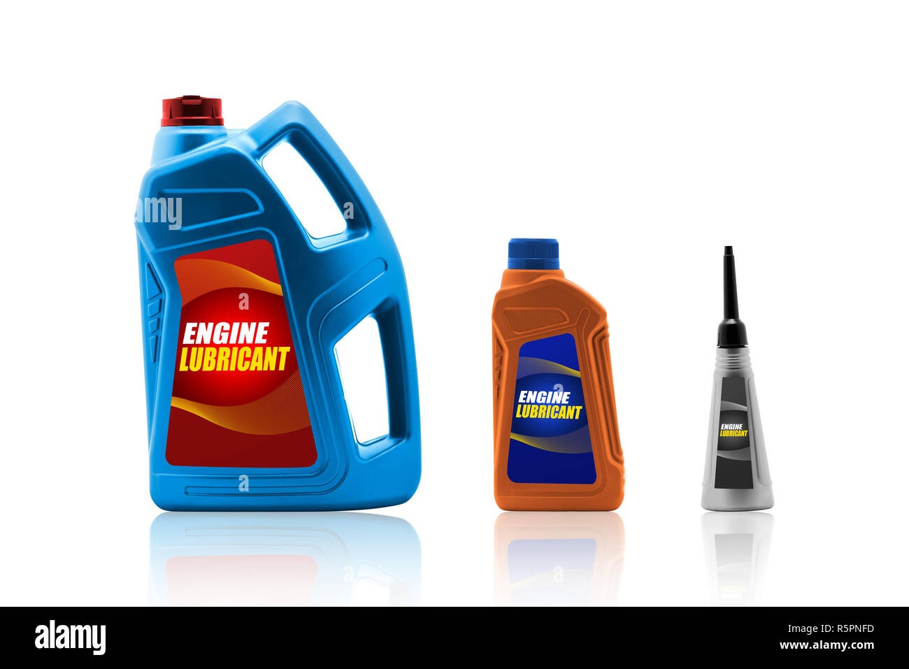 Plastic bottles from automobile oil Stock Photo - Alamy